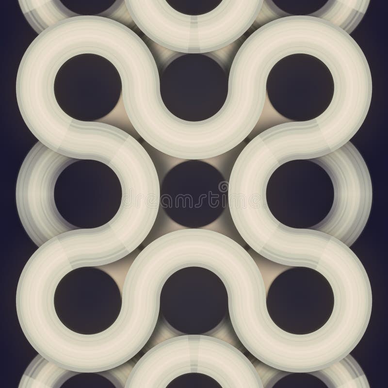 3d Rendering Digital Illustration of a Pattern of Rounded Lines on a ...