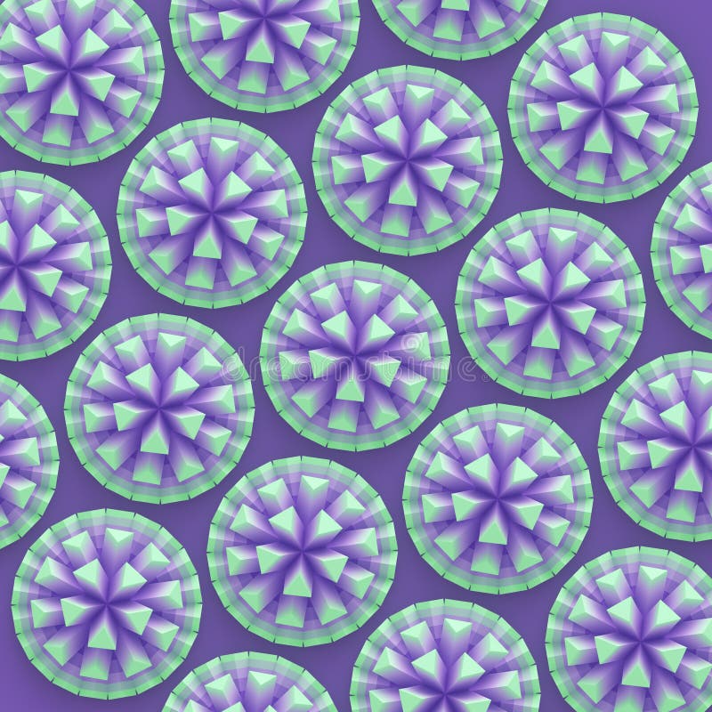 3d Rendering Digital Illustration of a Pattern of Symmetrical Star ...