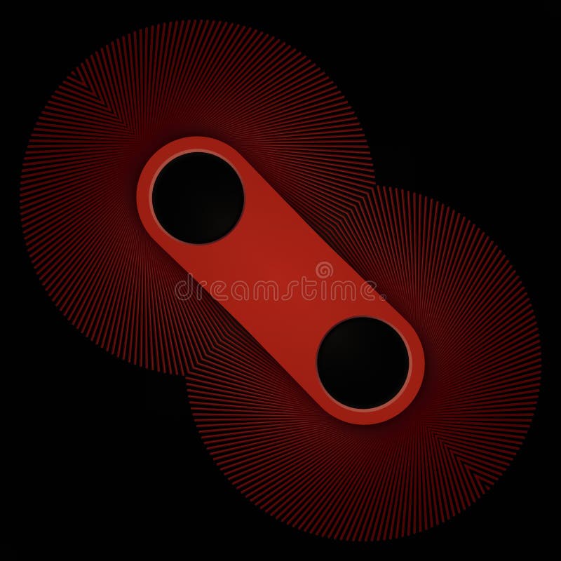 3d Rendering Digital Illustration of a Red Object on a Black Background ...