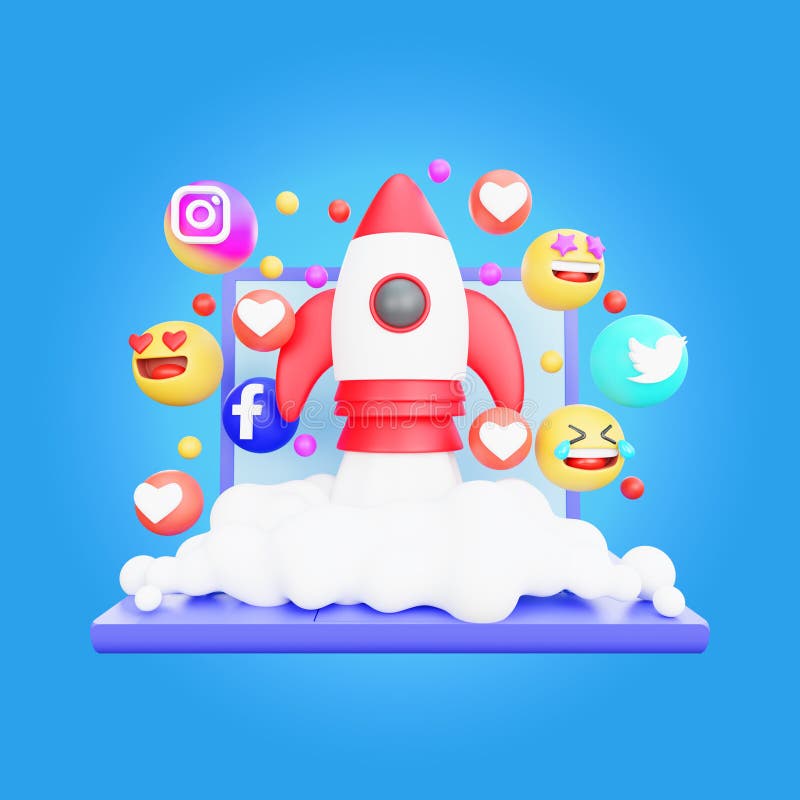 3d Rendering Digital Marketing Concept Illustration Editorial Photo ...