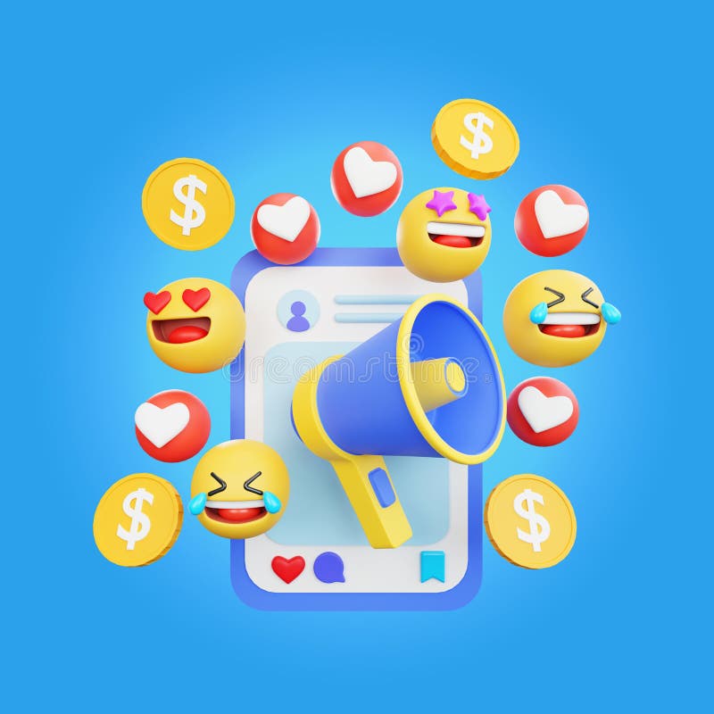 3d Rendering Digital Marketing Concept Illustration Editorial Image ...