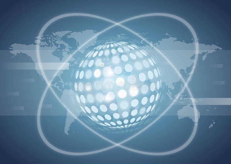 3d Rendering Digital World Background with World Map with High Speed ...