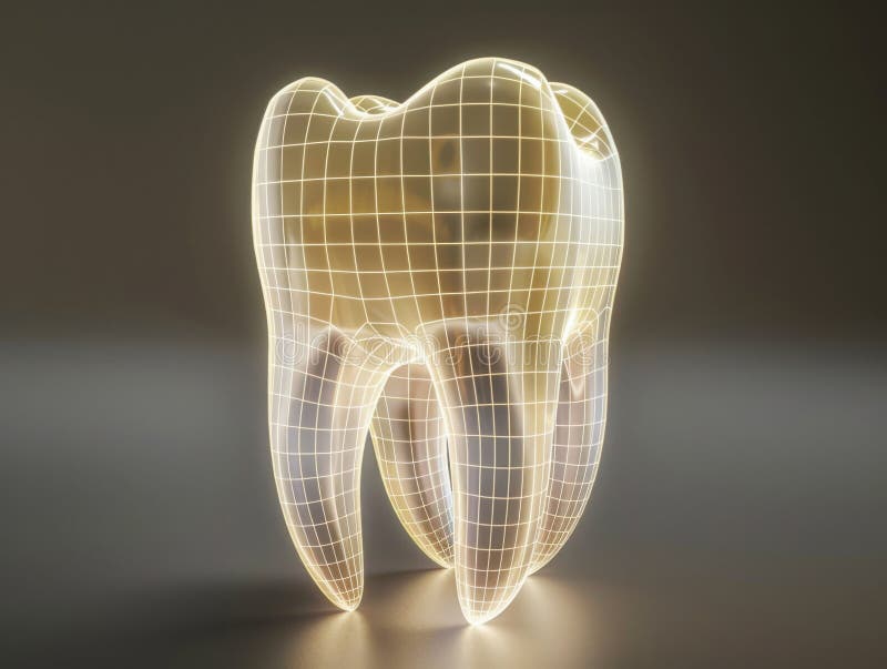 3D Rendering of a Digital Tooth Model Showcasing Dental Anatomy and ...