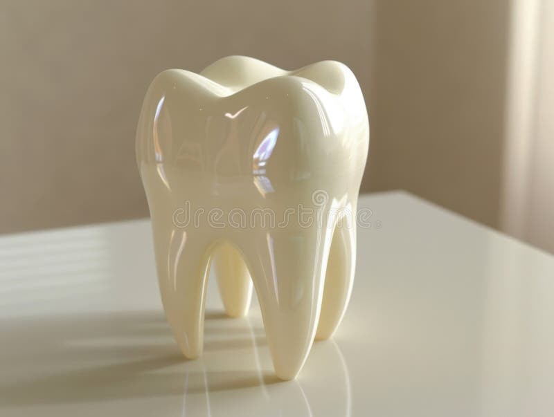 3D Rendering of a Digital Tooth Model Showcasing Dental Anatomy and ...