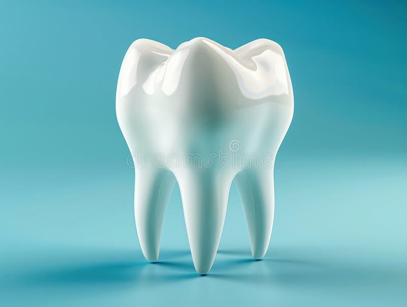 3D Rendering of a Digital Tooth Model Showcasing Dental Anatomy and ...