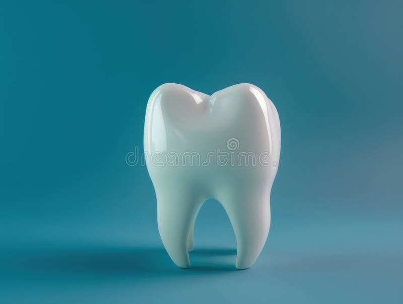 3D Rendering of a Digital Tooth Model Showcasing Dental Anatomy and ...