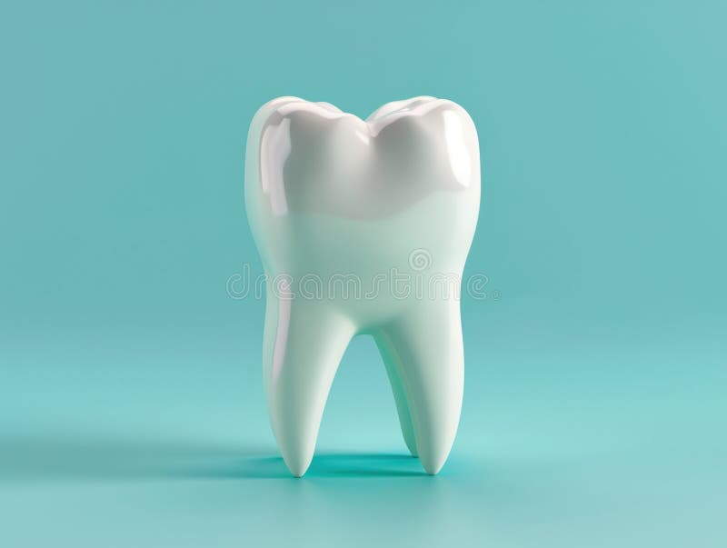 3D Rendering of a Digital Tooth Model Showcasing Dental Anatomy and ...