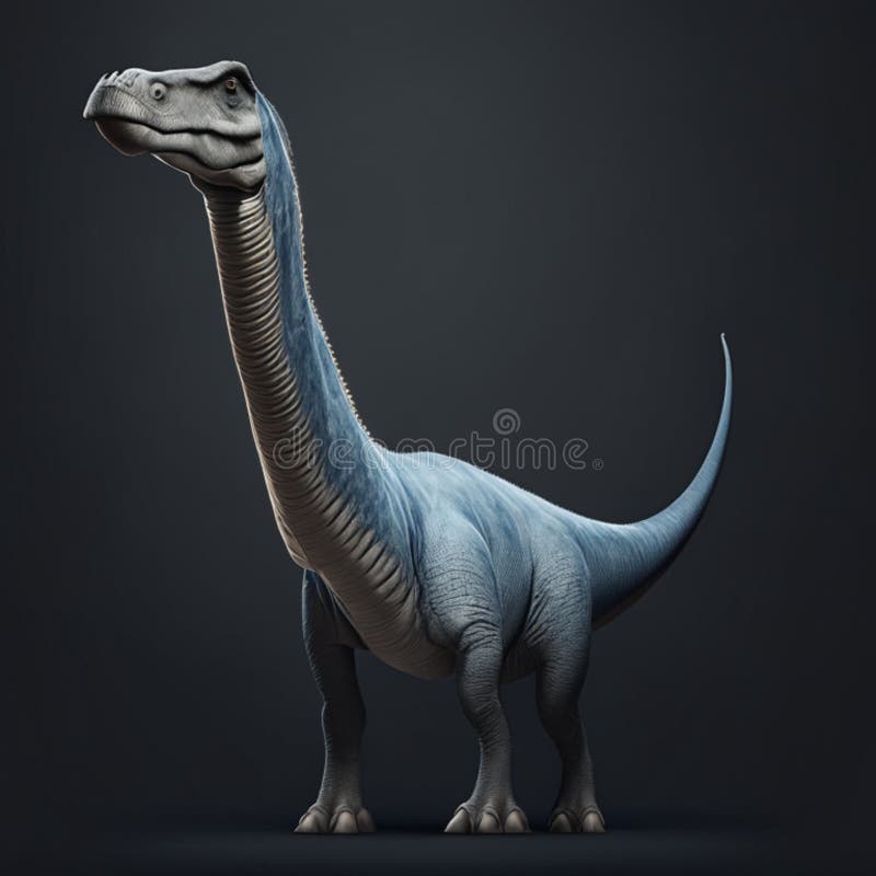 3d Rendering of a Dinosaur Isolated on a Dark Gray Background ...