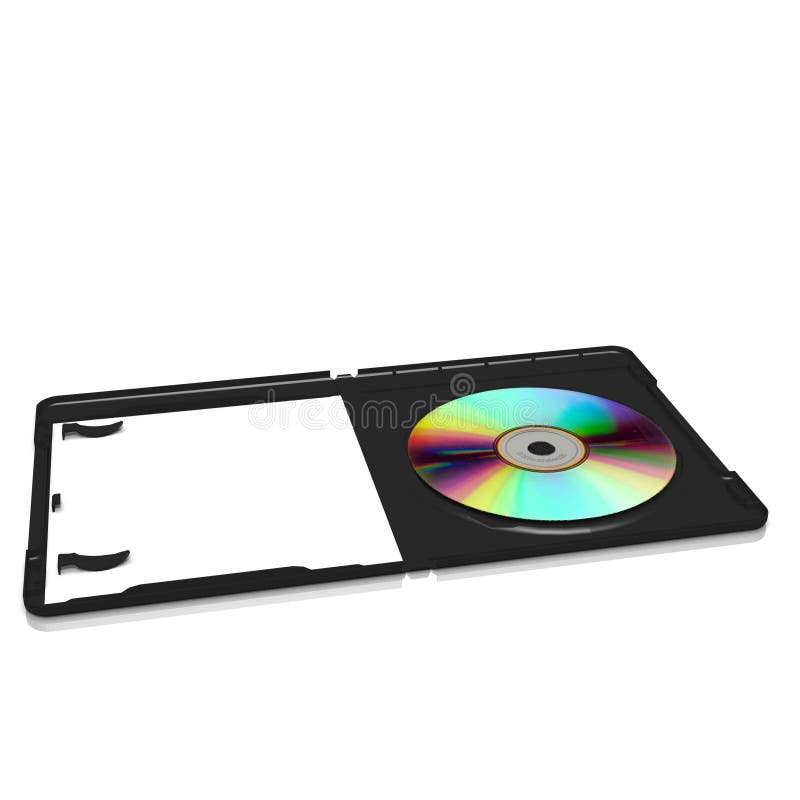 3d Rendering of Disc Case with Disc, Isolated on White Background Stock ...