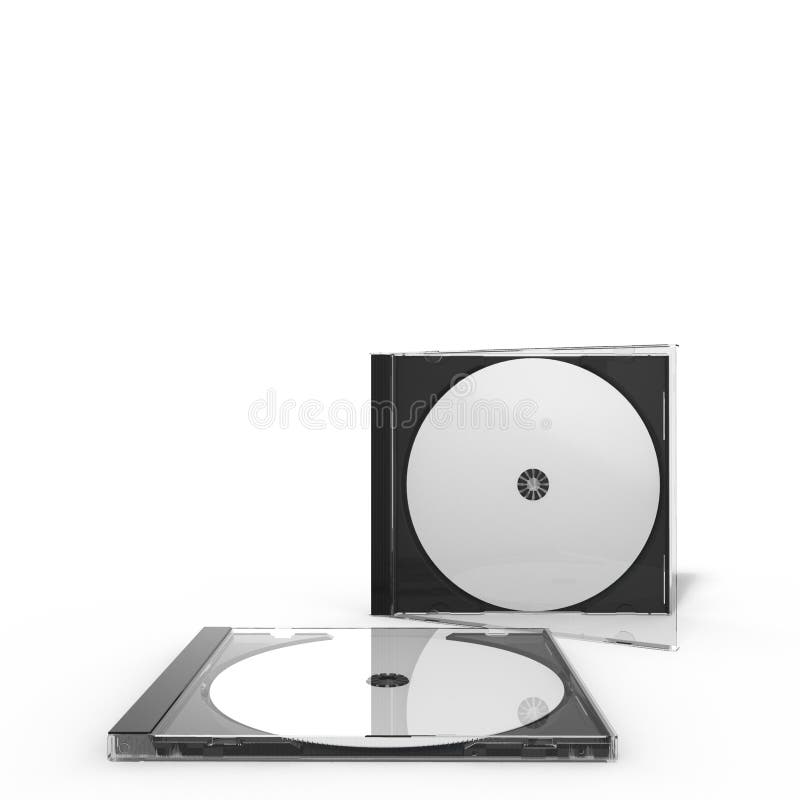 3d Rendering of Disc Case with Disc, Isolated on White Background Stock ...