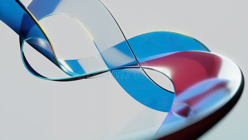 3D Rendering. a Display of Translucent with Refraction Art Design Stock ...