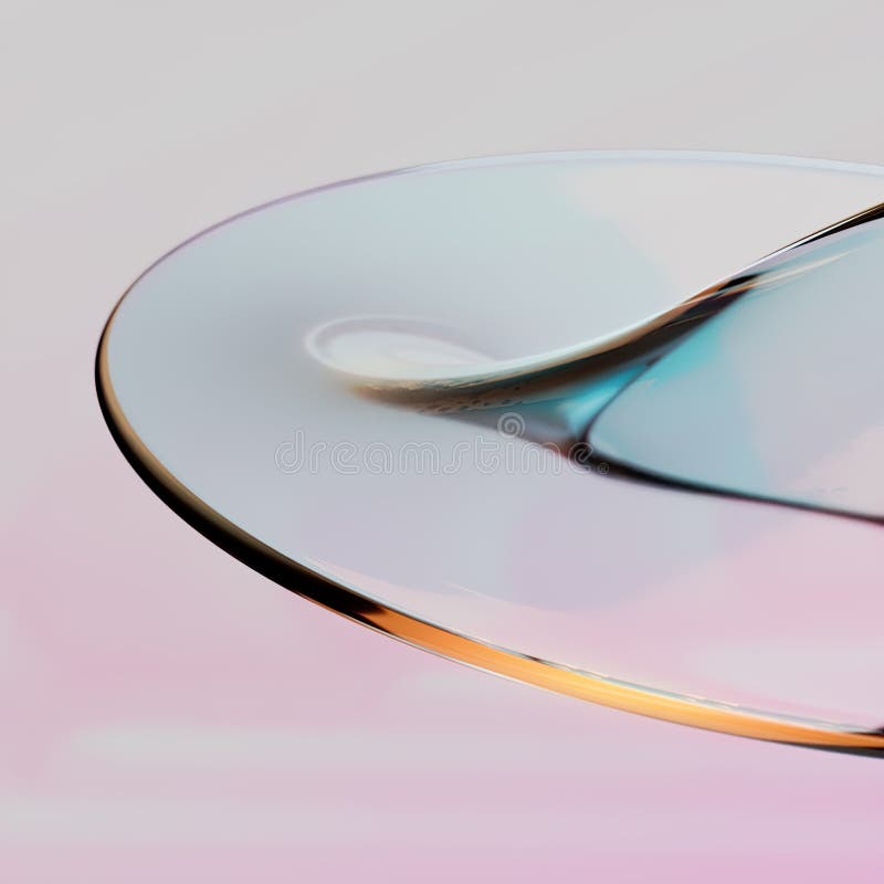 3D Rendering. a Display of Translucent with Refraction Art Design Stock ...