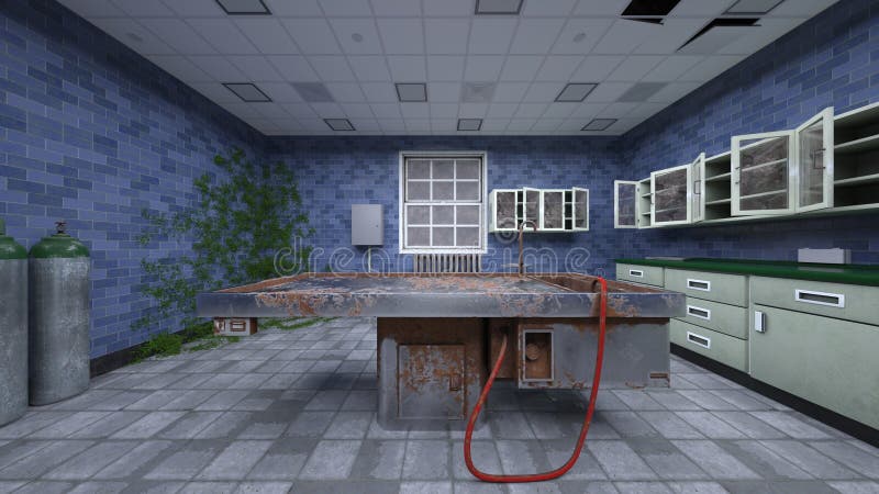 3D Rendering of the Dissection Room Stock Illustration - Illustration ...