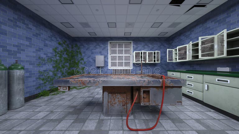3D Rendering of the Dissection Room Stock Illustration - Illustration ...