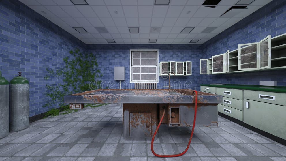 3D Rendering of the Dissection Room Stock Illustration - Illustration ...
