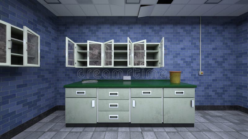 3D Rendering of the Dissection Room Stock Illustration - Illustration ...