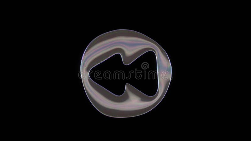3D Rendering of Distorted Transparent Soap Bubble in Shape of Symbol of ...