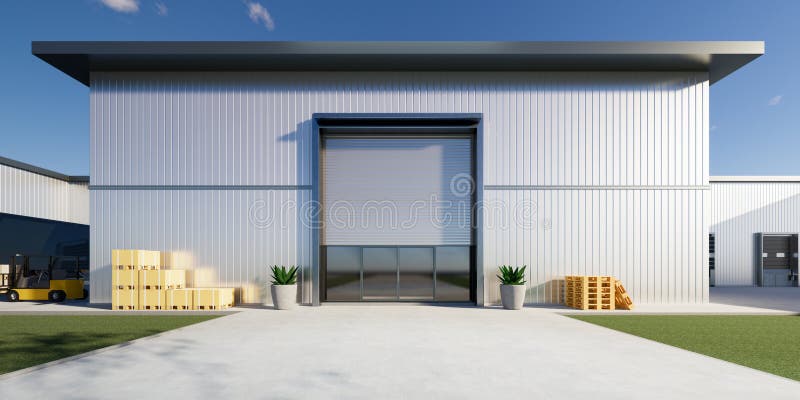 3d Rendering of Distribution Center for Industrial Background and ...