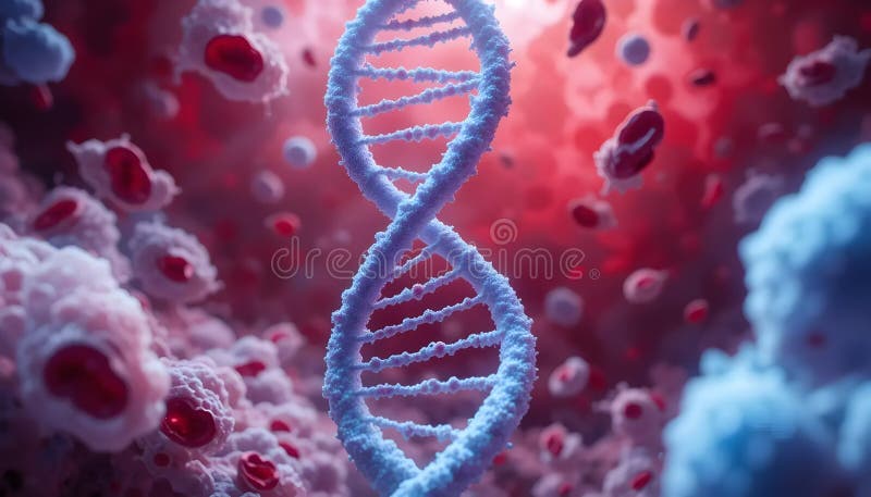 DNA in Bloodstream stock illustration. Illustration of circulatory ...
