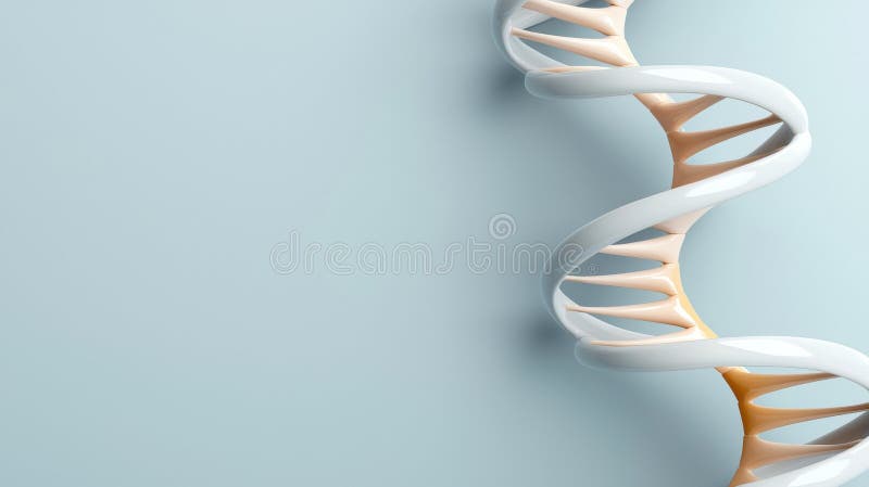 A 3D Rendering of a DNA Double Helix, with a Gradient Color Scheme ...