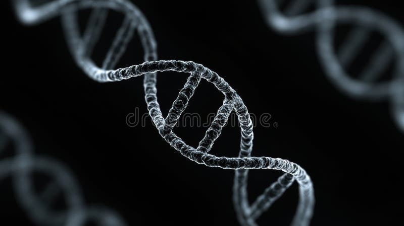 A 3D Rendering of a DNA Double Helix. Stock Illustration - Illustration ...
