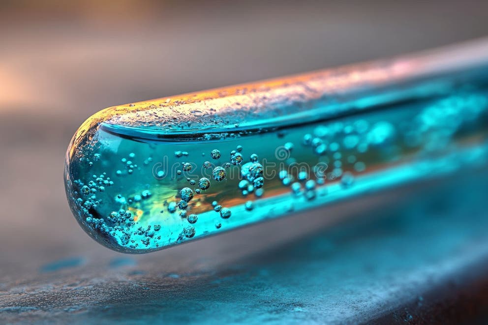 A 3D Rendering of a DNA Molecule Forming Inside a Test Tube Setup ...