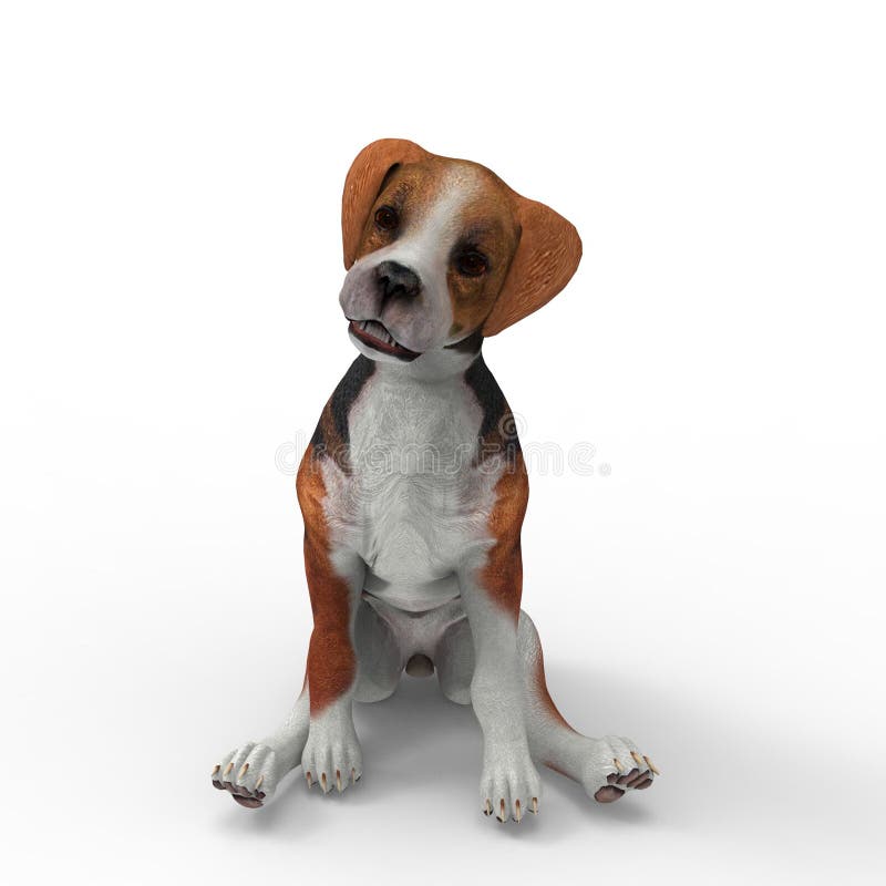 3d Rendering Of Dog Created By Using A Blender Tool Stock Illustration ...