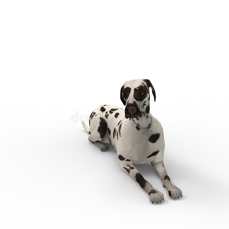 3d Rendering of Dog Created by Using a Blender Tool Stock Illustration ...