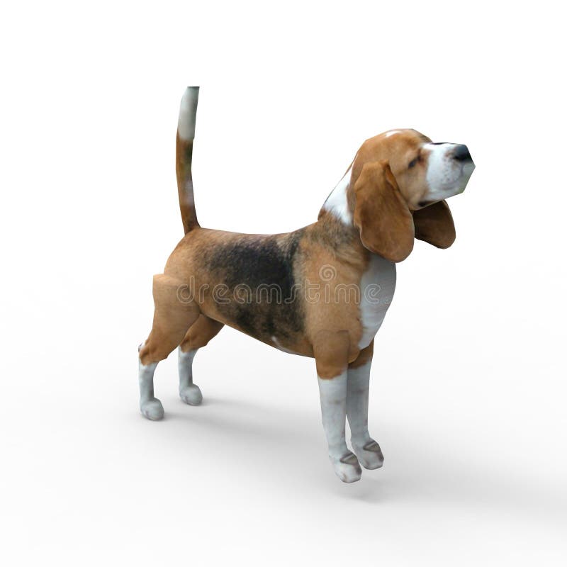 3d Rendering of Dog Created by Using a Blender Tool Stock Illustration ...