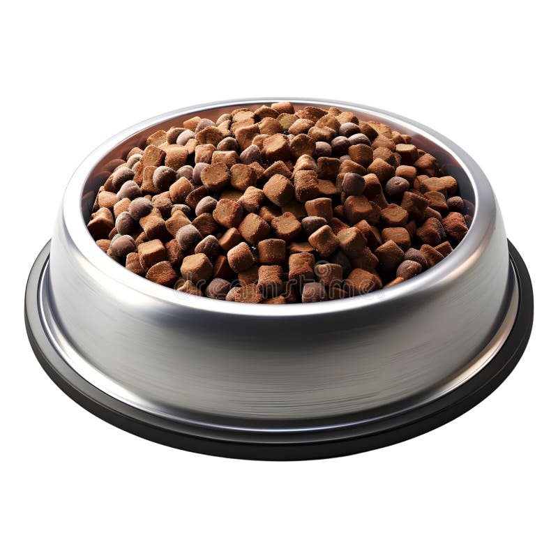 3D Rendering of a Dog Food in a Bowl Transparent Background - Ai ...