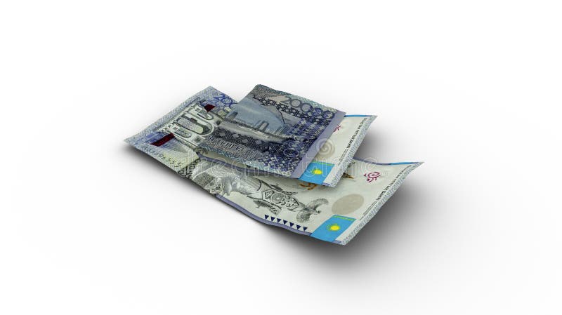 Double 20000 Kazakhstani Tenge Notes with Shadows Stock Illustration ...