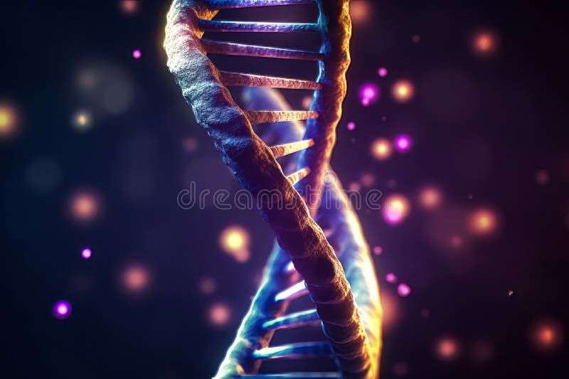 Double - Stranded Structure of Human Cell is Shown. Generative AI Stock ...