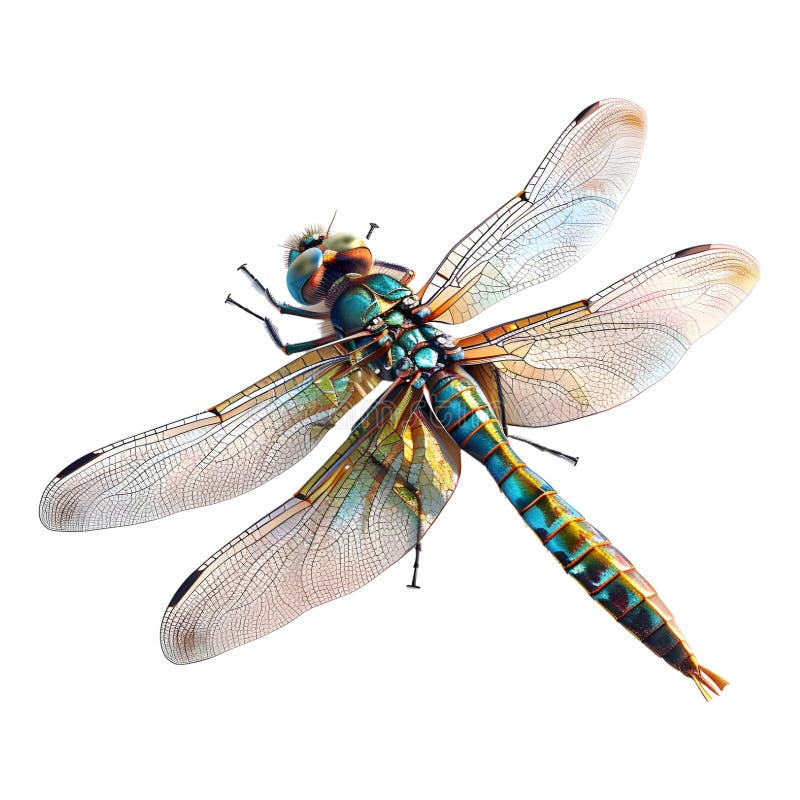 3D Rendering of a Dragonfly on Transparent Background - Ai Generated ...