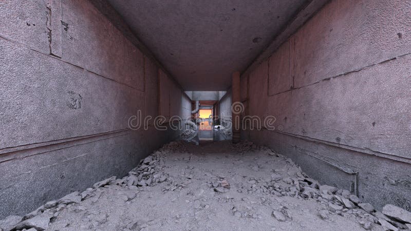 3D Rendering of the Drainage Channel Stock Illustration - Illustration ...