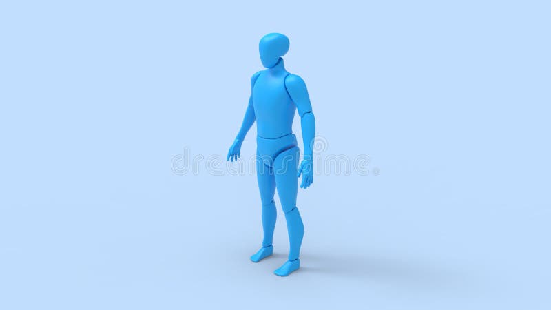 3D Rendering of a Dummy Robot Man Person Model Blank Template Isolated ...