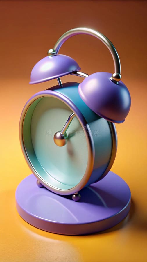 3d Rendering of Dynamic Alarm Clock. Generative AI Stock Illustration ...