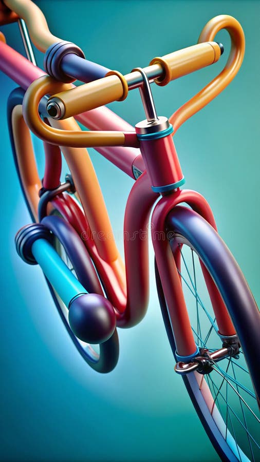 3d Rendering of Dynamic Bicycles. Generative AI Stock Illustration ...