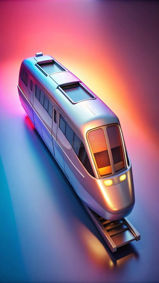 3d Rendering of Dynamic Train. Generative AI Stock Illustration ...