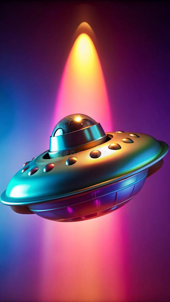 3d Rendering of Dynamic Ufo. Generative AI Stock Illustration ...