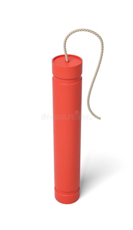 Stick of dynamite isolated stock image. Illustration of isolated - 48171655