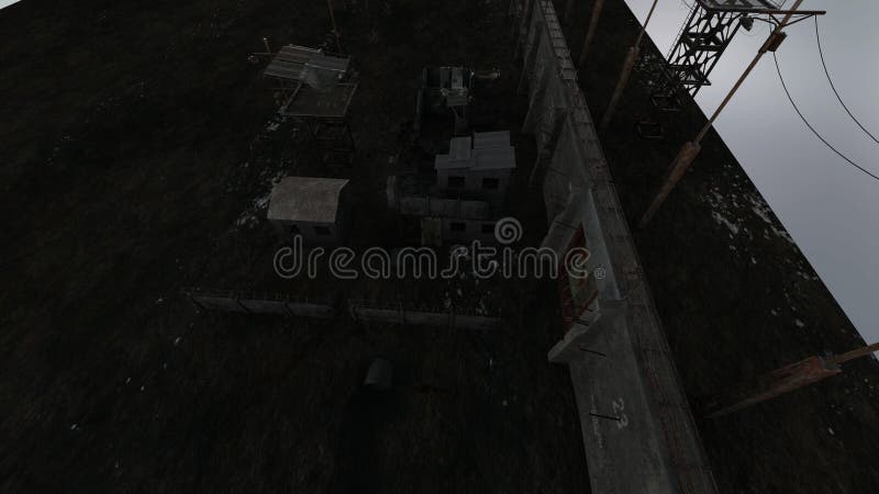 3d-illustration of a Dystopian Post-apocaliptic Zombie Wall Stock ...