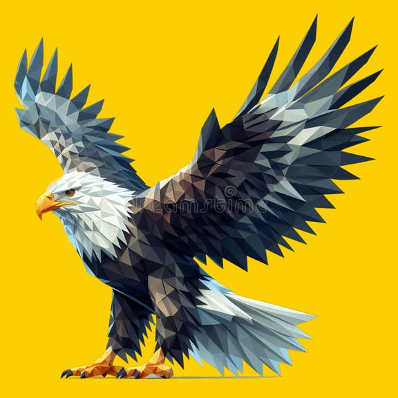 Geometric Polygon Eagle Stock Illustrations – 319 Geometric Polygon ...