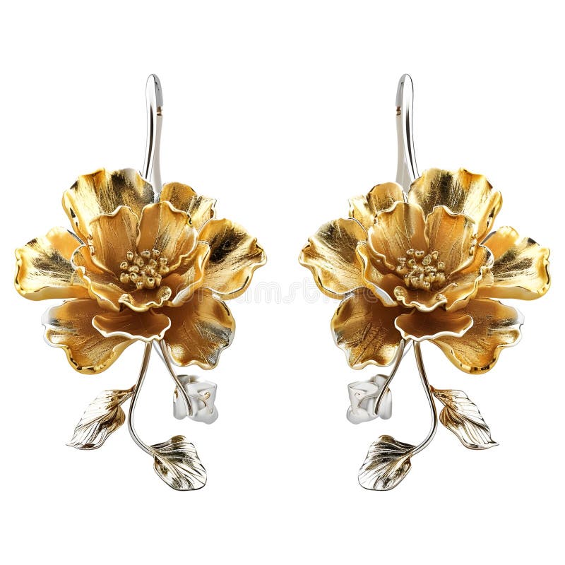 3D Rendering of a Ear Rings on Transparent Background - Ai Generated ...