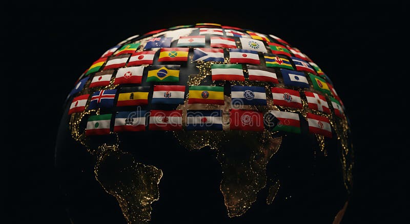 Global Unity: a World of Nations Stock Illustration - Illustration of ...