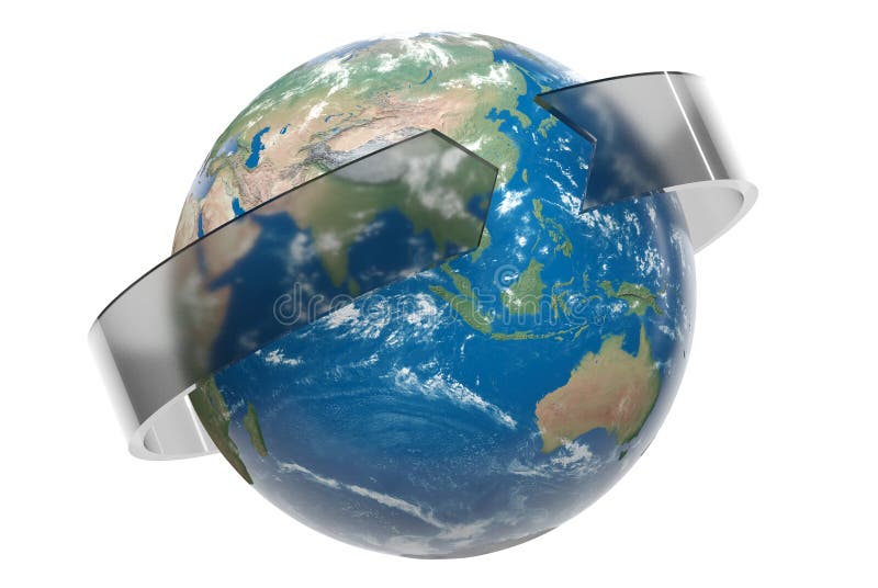 3D Rendering Earth with Ring Stock Illustration - Illustration of text ...