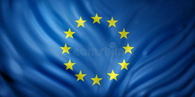 3d Rendering of an EEC Flag Stock Illustration - Illustration of three ...