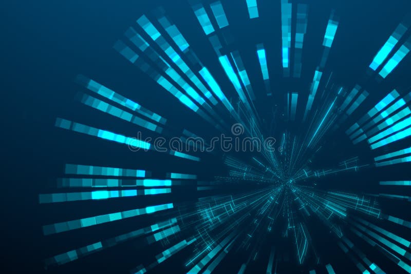 Blue techno background stock illustration. Illustration of abstract ...