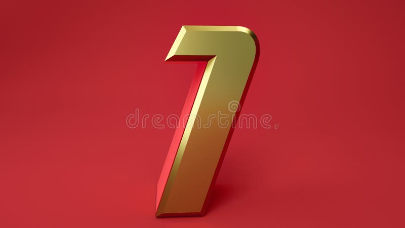 3d Rendering Effect Gold Metal Number 1 Stock Illustration ...