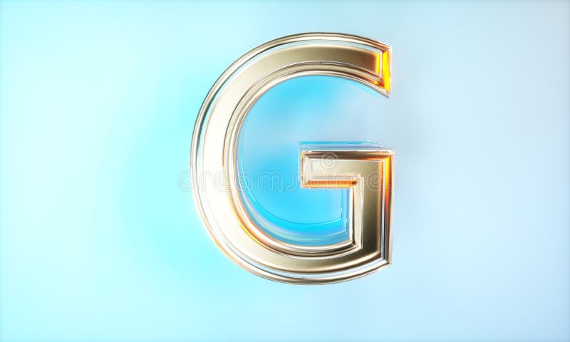 3d Rendering Effect Metal Number G Stock Illustration - Illustration of ...