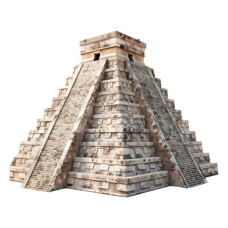 3D Rendering of a Egyptian Traditional Pyramids on Transparent ...